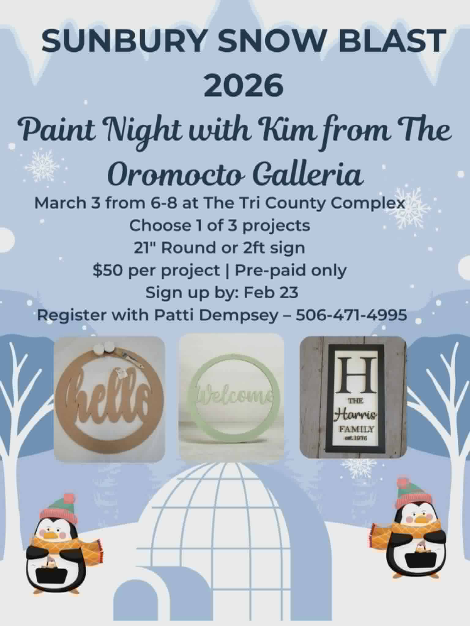 Sunbury Snowblast 2026 – Paint Night – March 3 2026 – Village of ...
